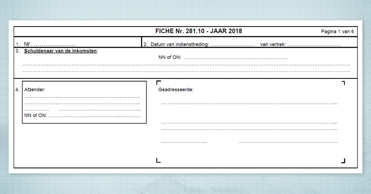 Het is weer tijd voor de fiscale fiches inkomstenjaar 2018